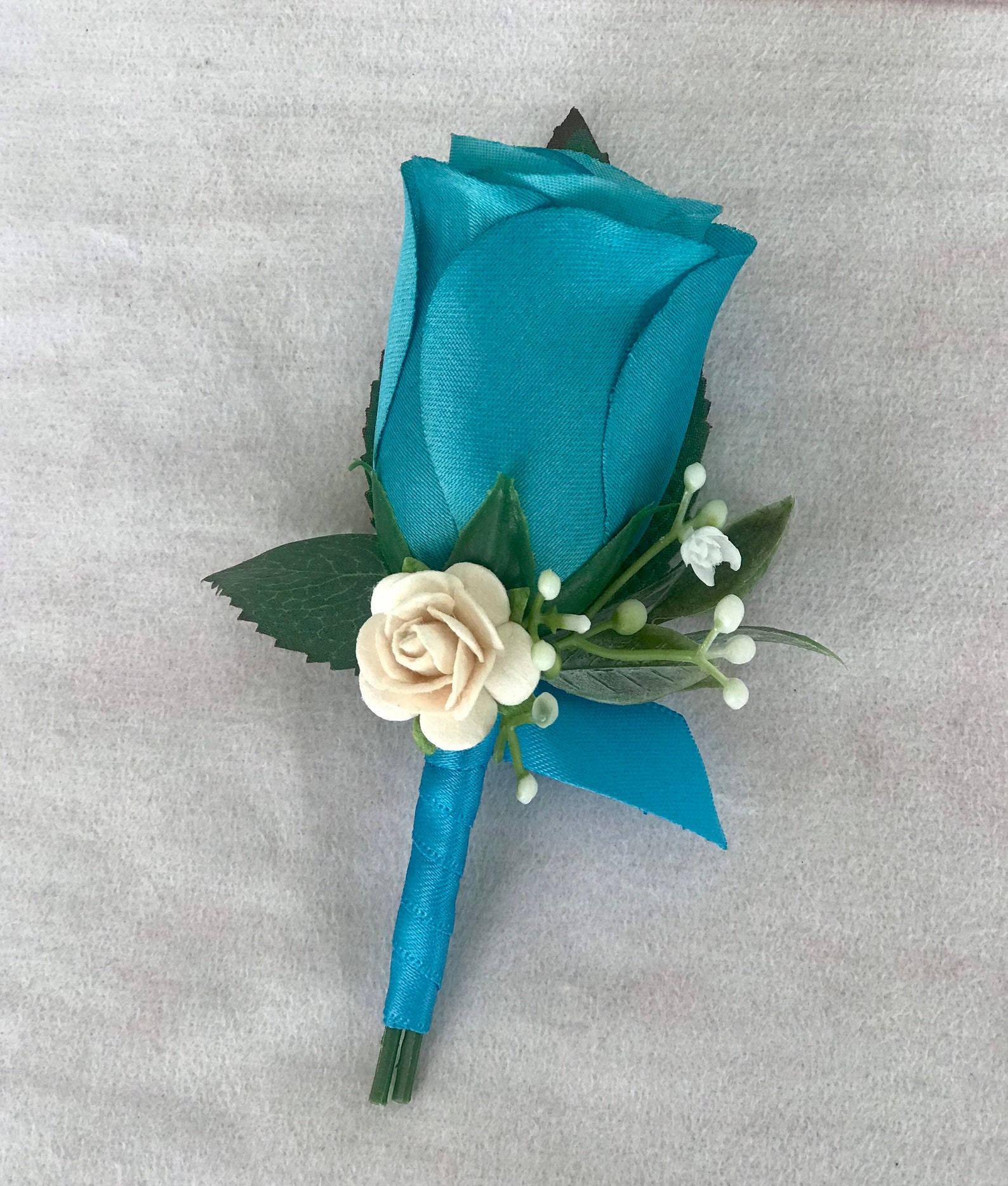 Wedding Bouquet: Turquoise, Teal, Royal Blue - Silk Flowers - Etsy