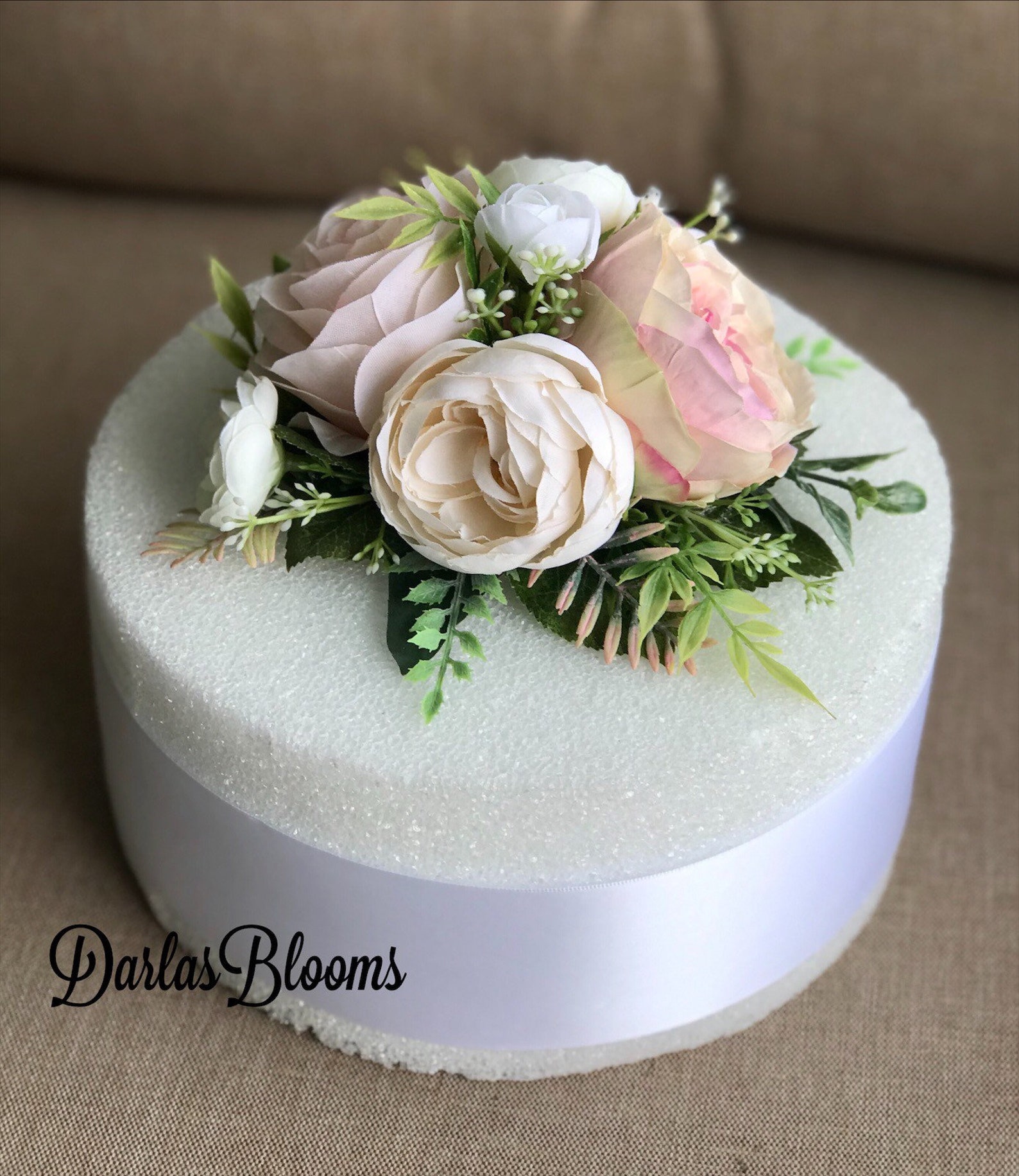 Floral Cake Topper Blush Cake Topper Wedding Cake Topper - Etsy