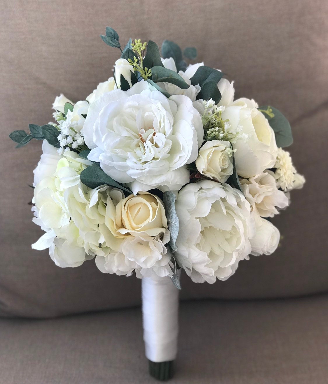 Wedding bouquet Bridal bouquet Ivory & White bouquet Ivory | Etsy