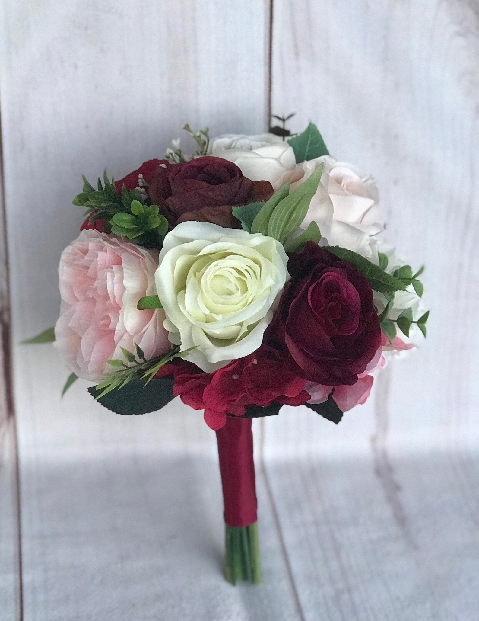 Burgundy Blush Bouquet Wedding Bouquet Boho Bouquet Bridal - Etsy