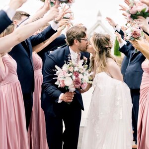 Dusty Rose Bouquet, Boho Bouquet, Mauve Bouquet, Dusty Rose Wedding ...