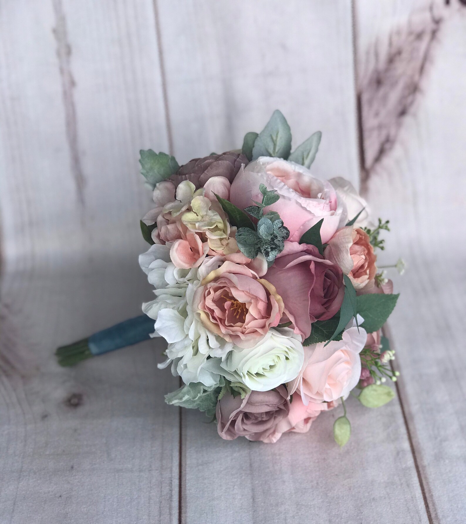 Mauve Wedding Bouquet Dusty Rose Bridal Bouquet Silk Bridal - Etsy