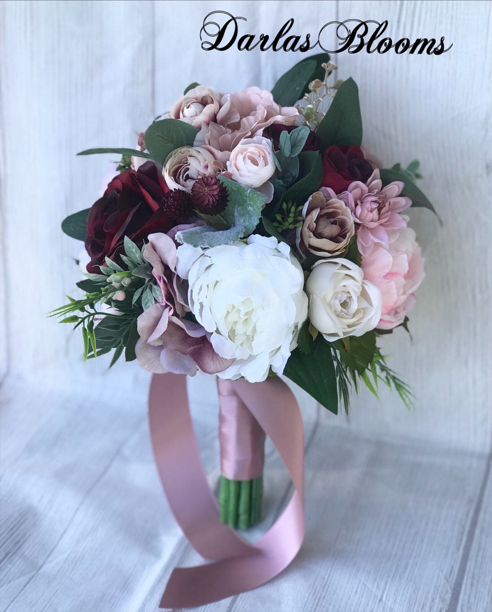 Dusty Rose Bouquet Blush and Dusty Pink Bouquet Mauve and | Etsy