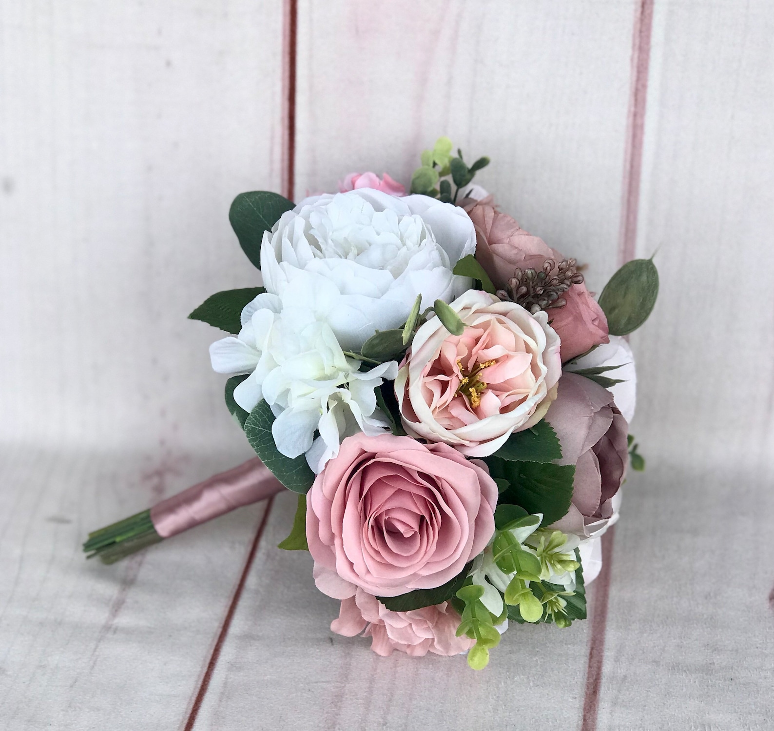Wedding Bouquet Dusty Rose Bridal Bouquet Cascade Bouquet - Etsy