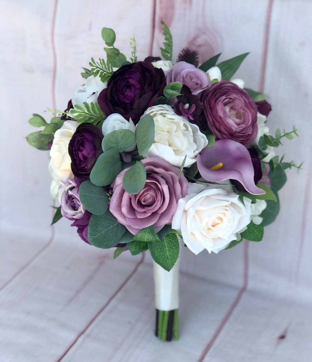 Plum Purple & Lavender Silk Flowers, Lilac Plum Lavender Wedding ...
