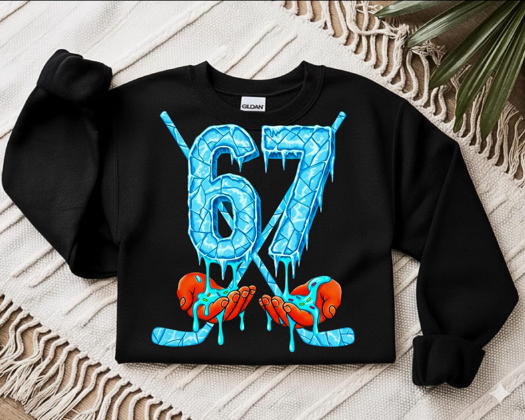 67 Ice Hockey Meme PNG, Hockey 67 Drip, Gen Alpha Sports Sublimation ...