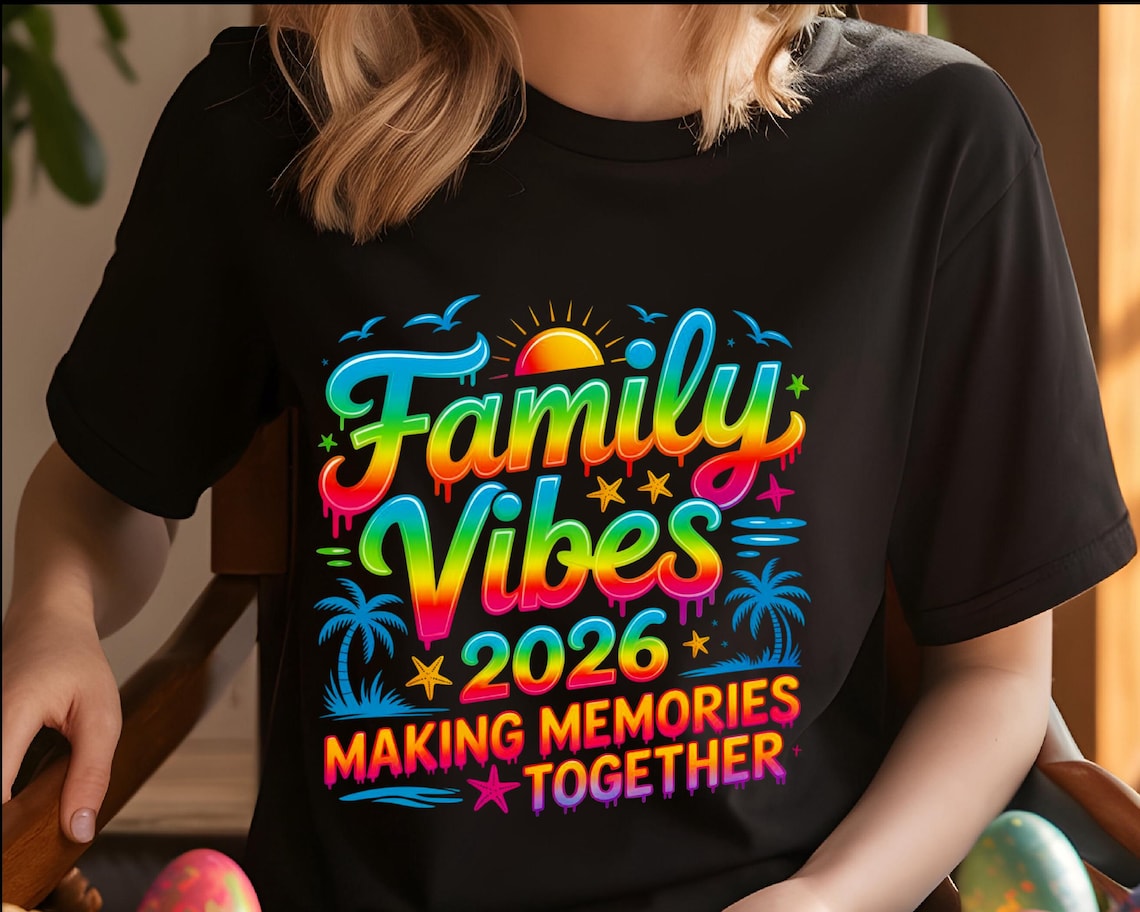 Family Vacation 2026 Png, Family Vibes 2026, Beach Matching Family ...