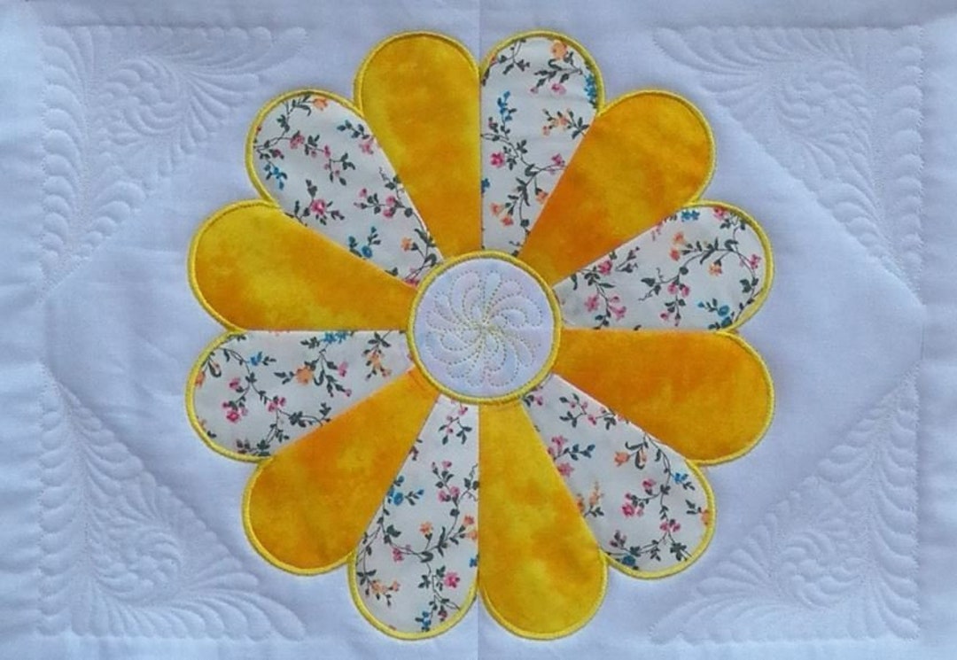 Dresden Plate Quilt Block Machine Embroidery Quilt Block In-the-hoop ...