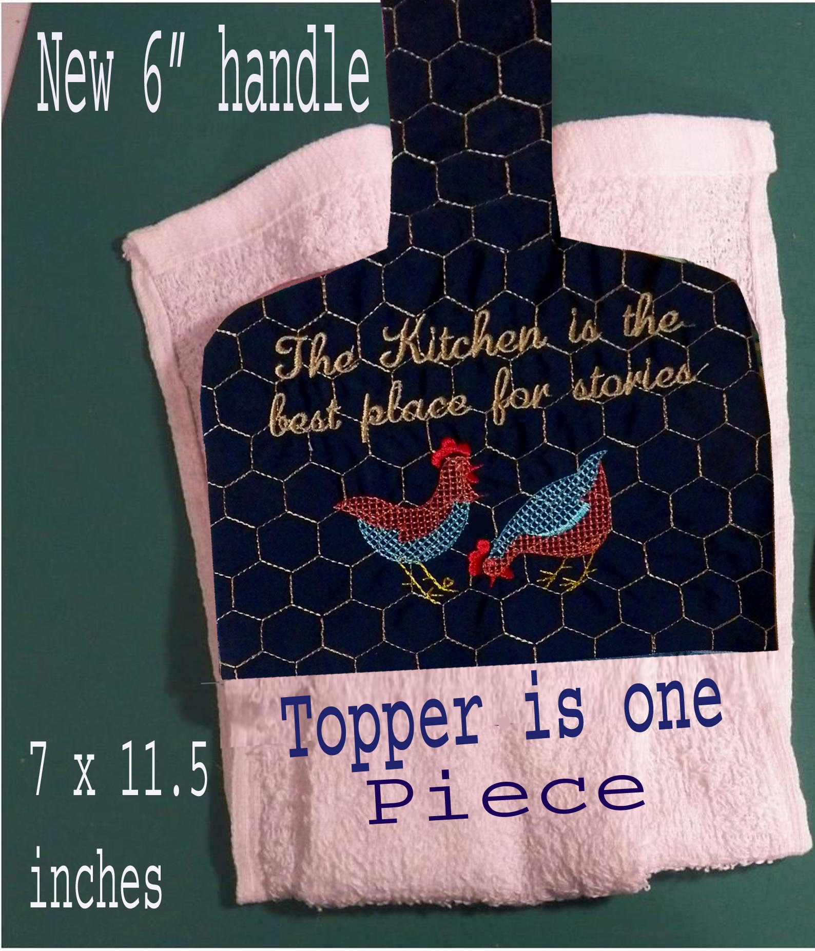 Towel Topper In-the-hoop Machine Embroidery Towel Topper Hanging ...