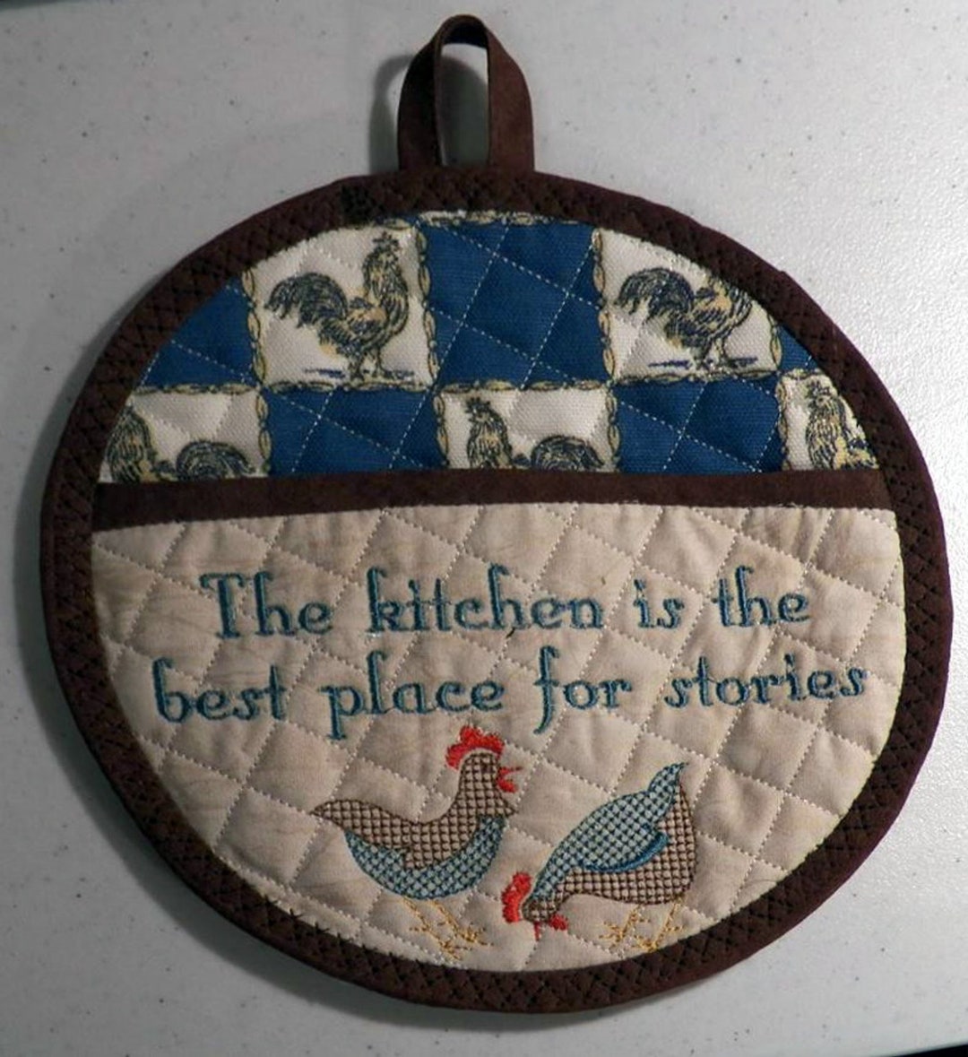 Round Pot Holder Hot Pad All Done In-thehoop Machine Embroidery Designs ...