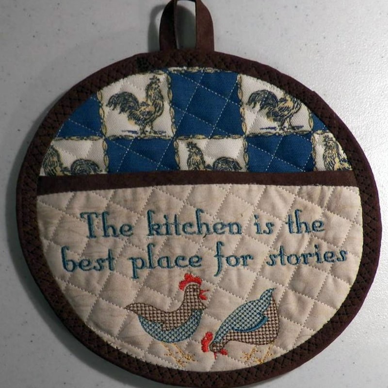 Machine Embroidery Potholder - Etsy