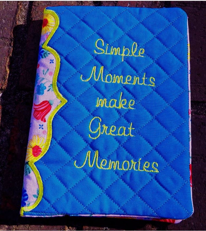 Book Cover In-the-hoop Machine Embroidery Journal Quick & Easy - Etsy