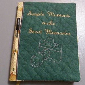 Book Cover Add Your Own Text In-the-hoop Machine Embroidery Journal NEW ...