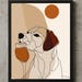 Minimalist Dog Line Art Print | Modern Pet Wall Decor | Digitalposter ...