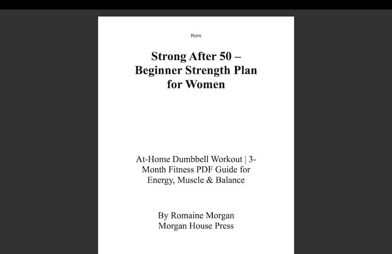 Strength Training Plan for Women Over 50 | Beginner 3-month At-home ...