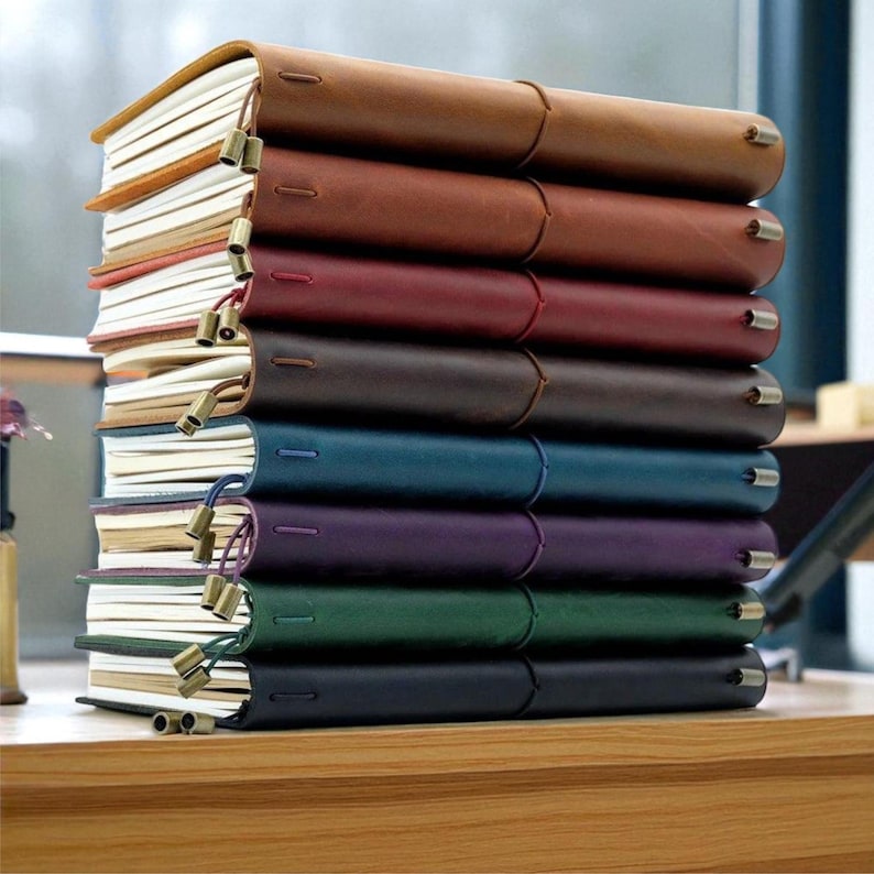 Personalized Leather Journal Refillable Notebook | Handmade Genuine ...