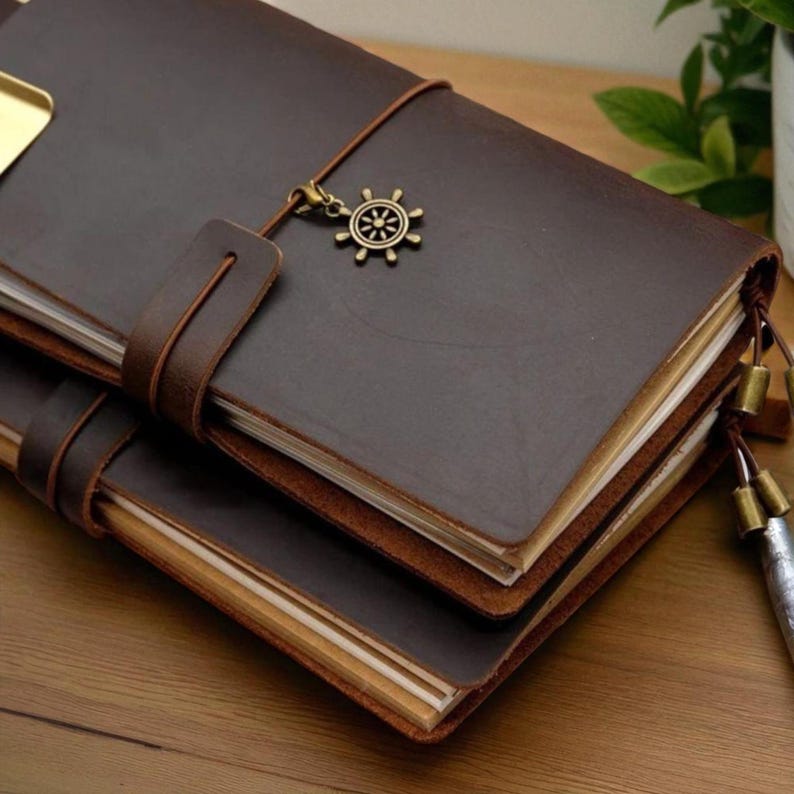 Personalized Leather Journal Refillable Notebook | Handmade Genuine ...