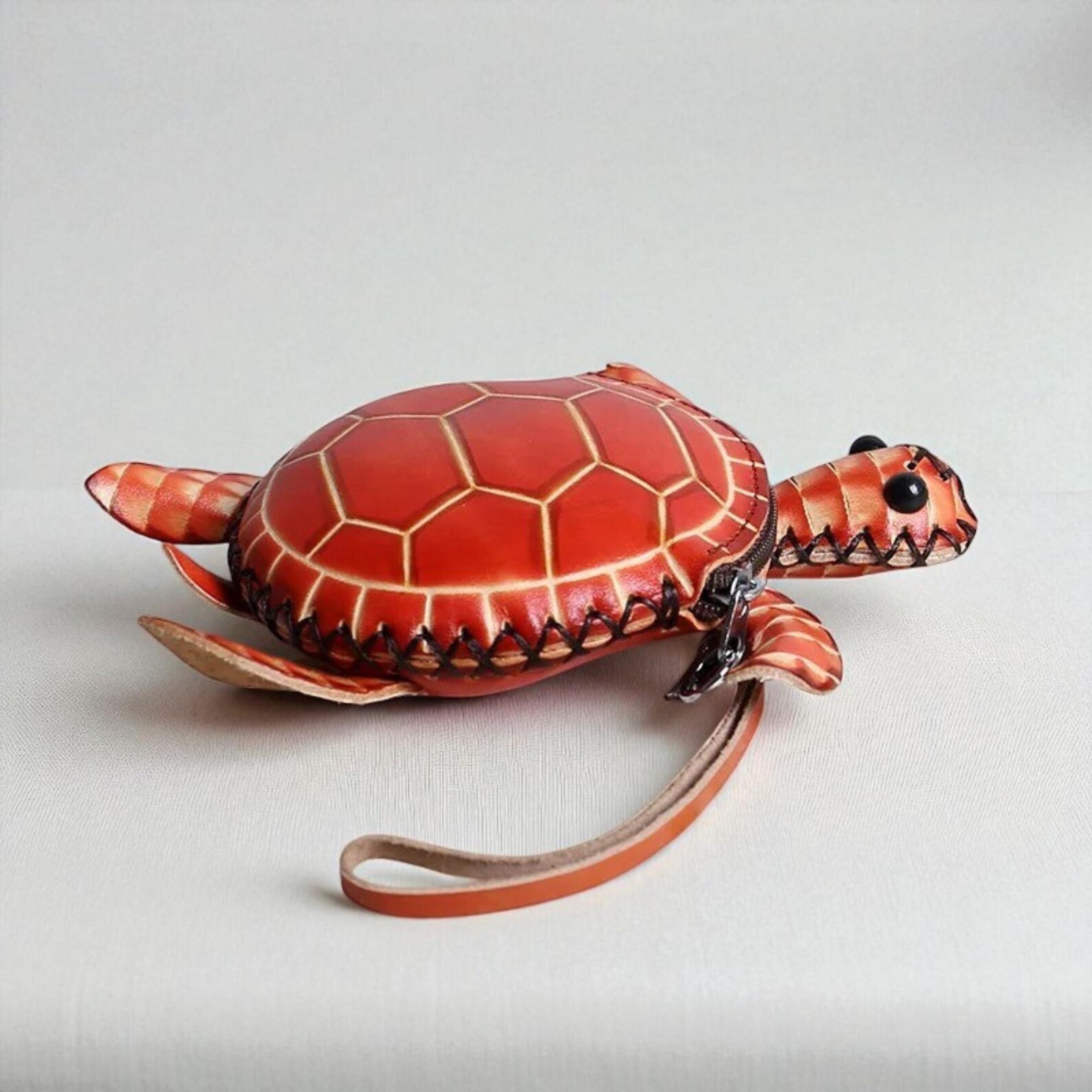 Genuine Leather Turtle Coin Purse, Handmade Cowhide Wallet, Cute Animal ...