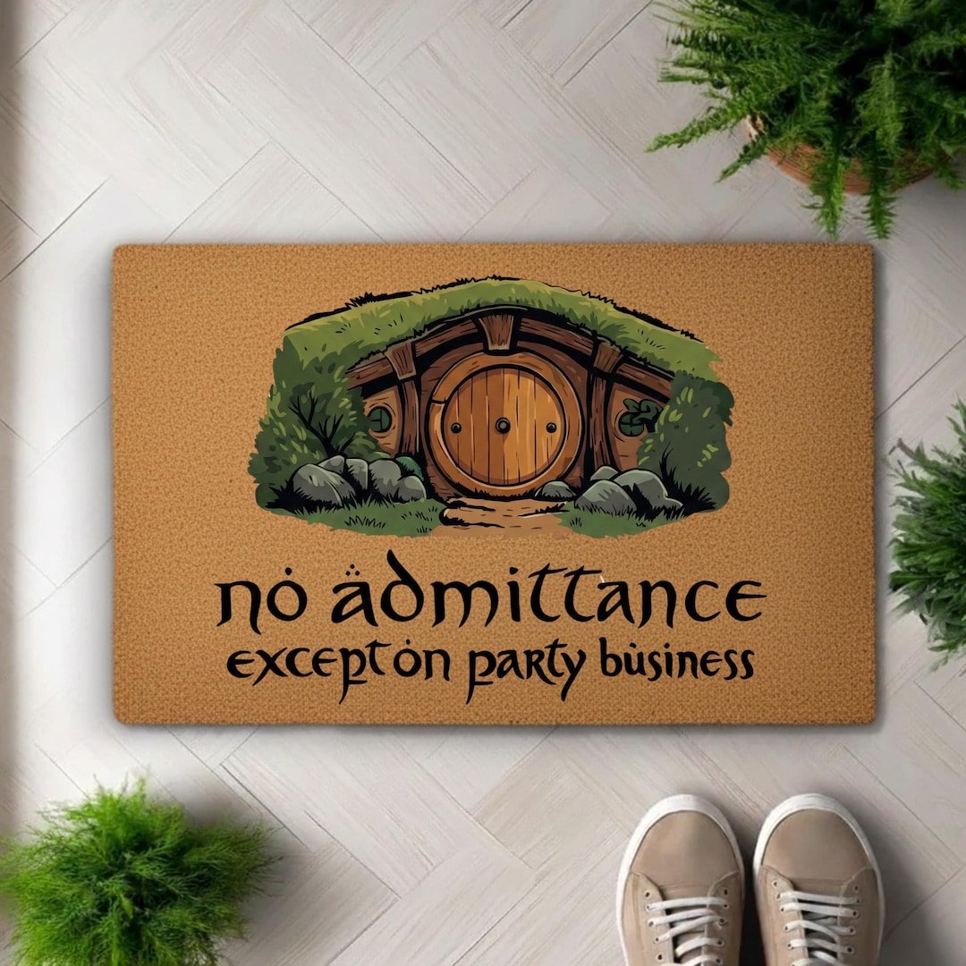 No Admittance Except on Party Business Door Mat, Lord of the Ring ...