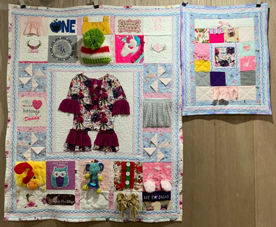 Memory Quilt From Baby or Children’s Clothes! Free Motion Quilted Not ...