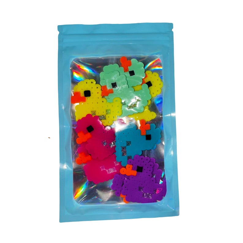 CUSTOM Rave Kandi Perler Trippy Duck Pack | Pendant/trinket - Etsy