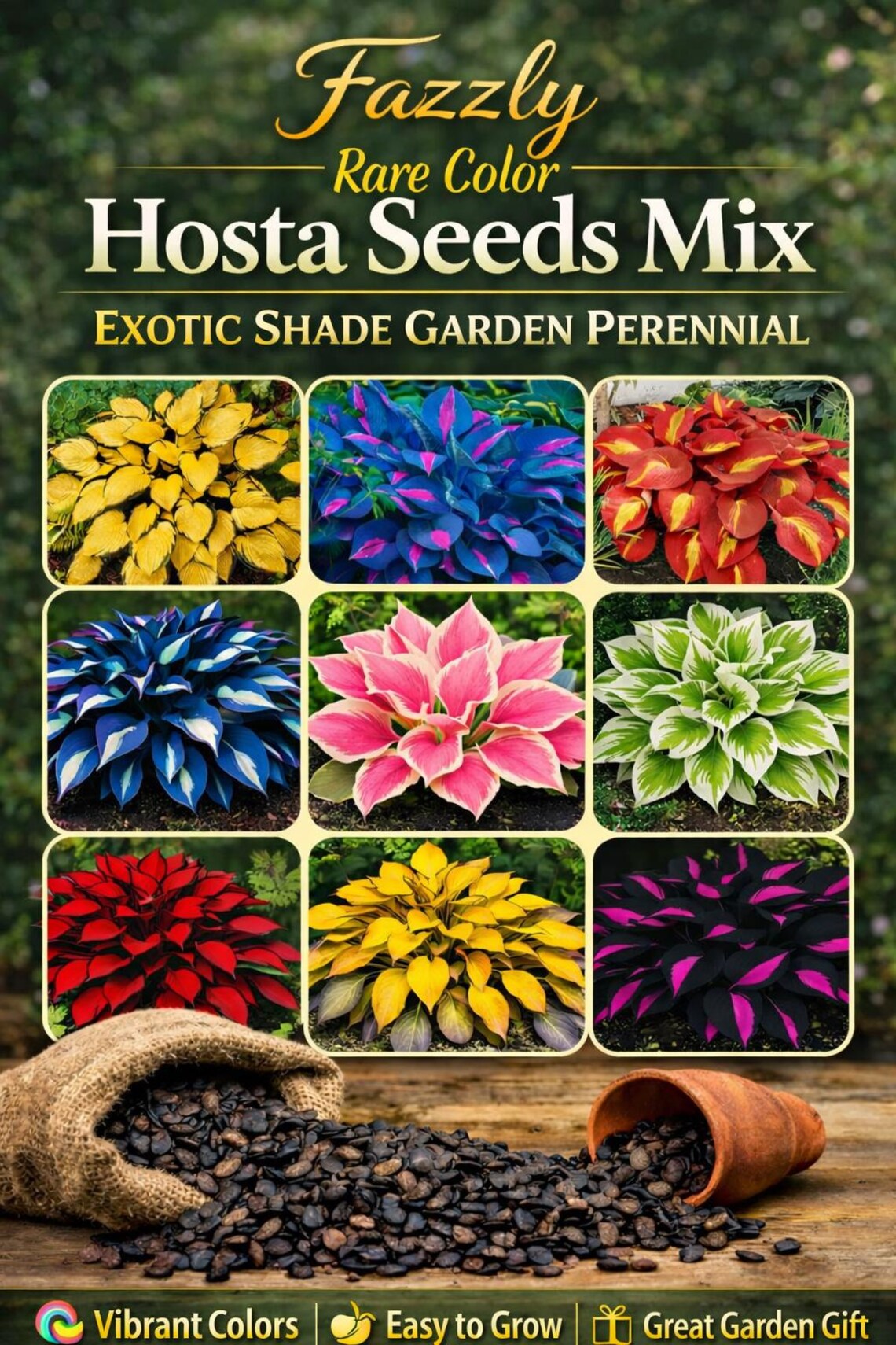 Rare Color Hosta Seeds Mix – Exotic Shade Garden Perennial | Easy to ...