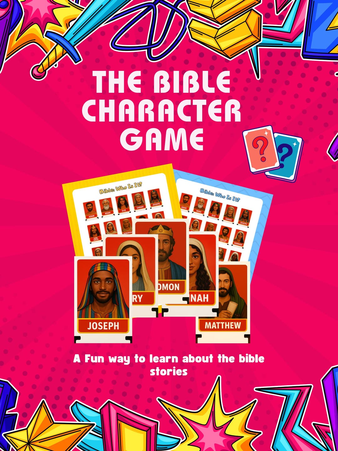 Bible Character Game Printable Who It is - Instant Download Christian ...