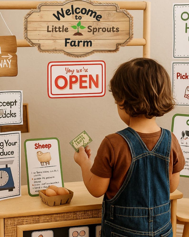 Printable Dramatic Play Farm Set for Pretend Play - Farmers Market ...