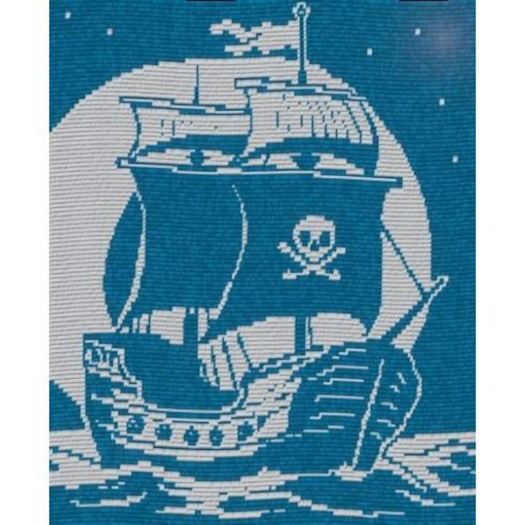 Pirate Ship - Overlay Mosaic Crochet - PATTERN ONLY - UK Crochet Terms ...