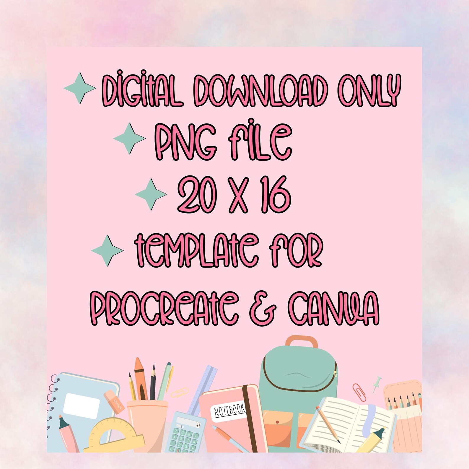 Digital Groovy Girls School Mini Banner Template — Preschool to Fifth ...