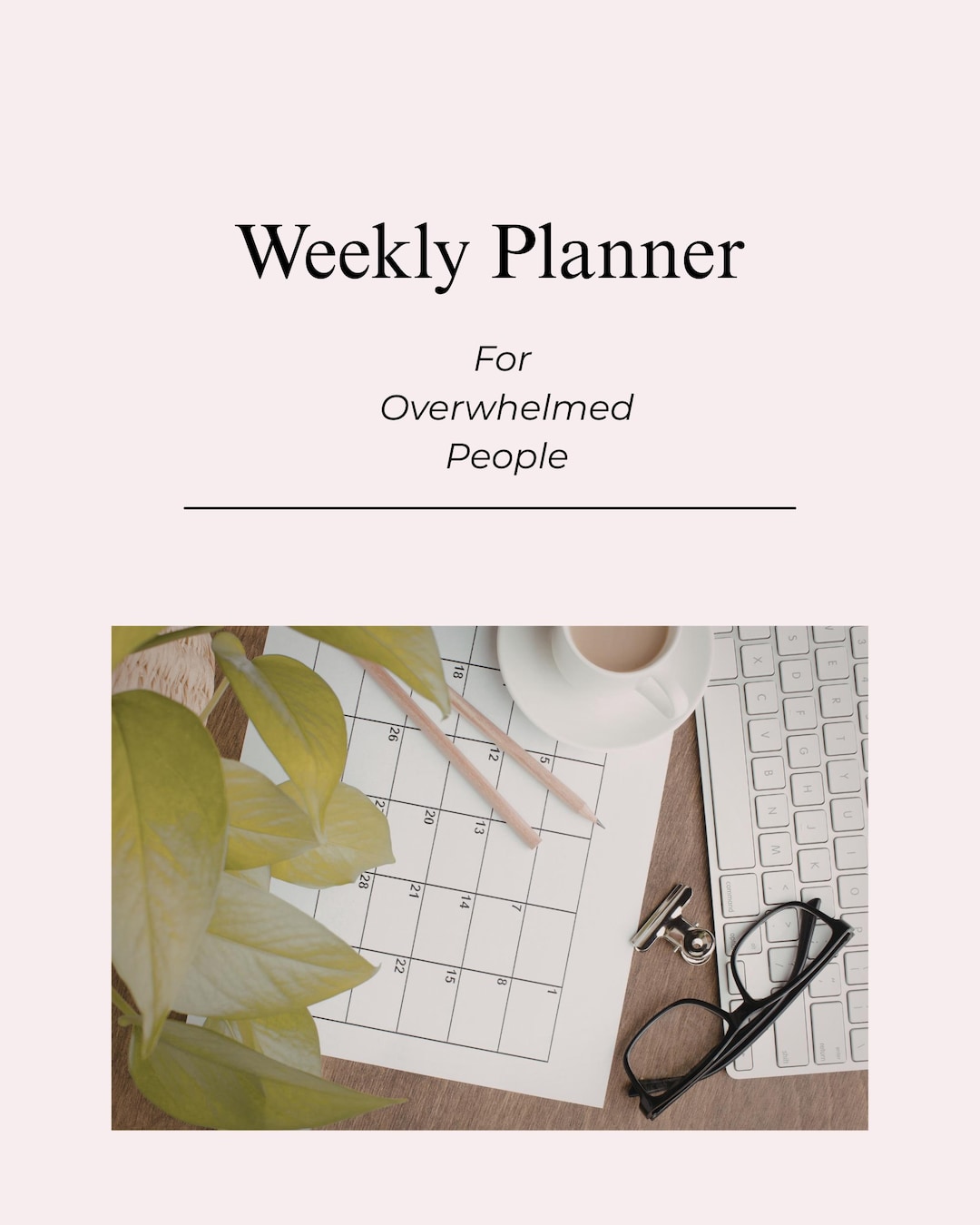Weekly Planner for Overwhelmed People - Minimalist Planner PDF - Etsy