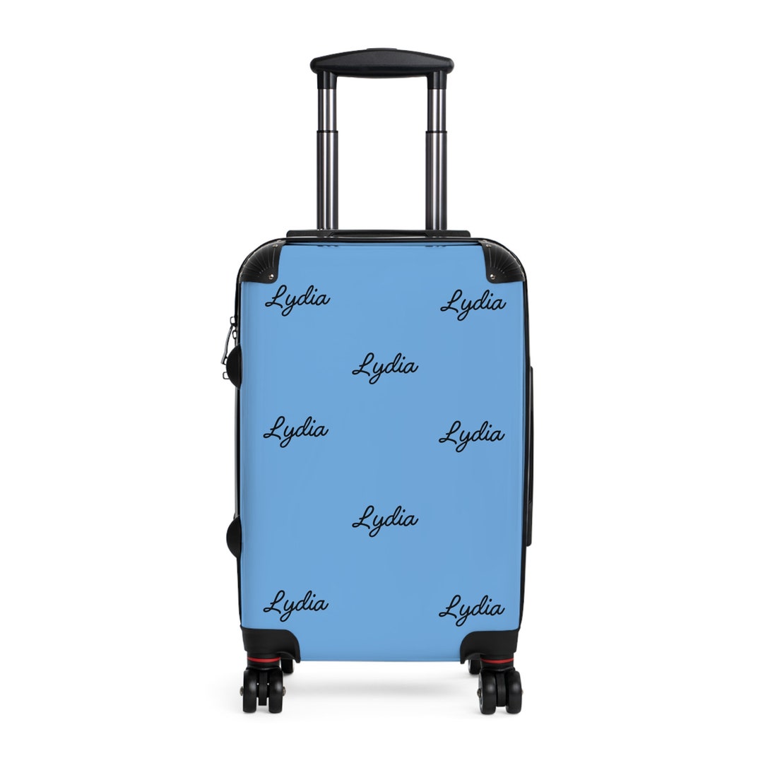 Custom Script Name Cursive Print Luggage Carry-on Personalized Suitcase ...