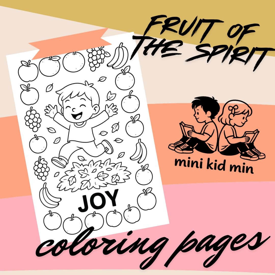 Fruit of the Spirit Coloring Pages: Bible Activity, Sunday School (PDF ...