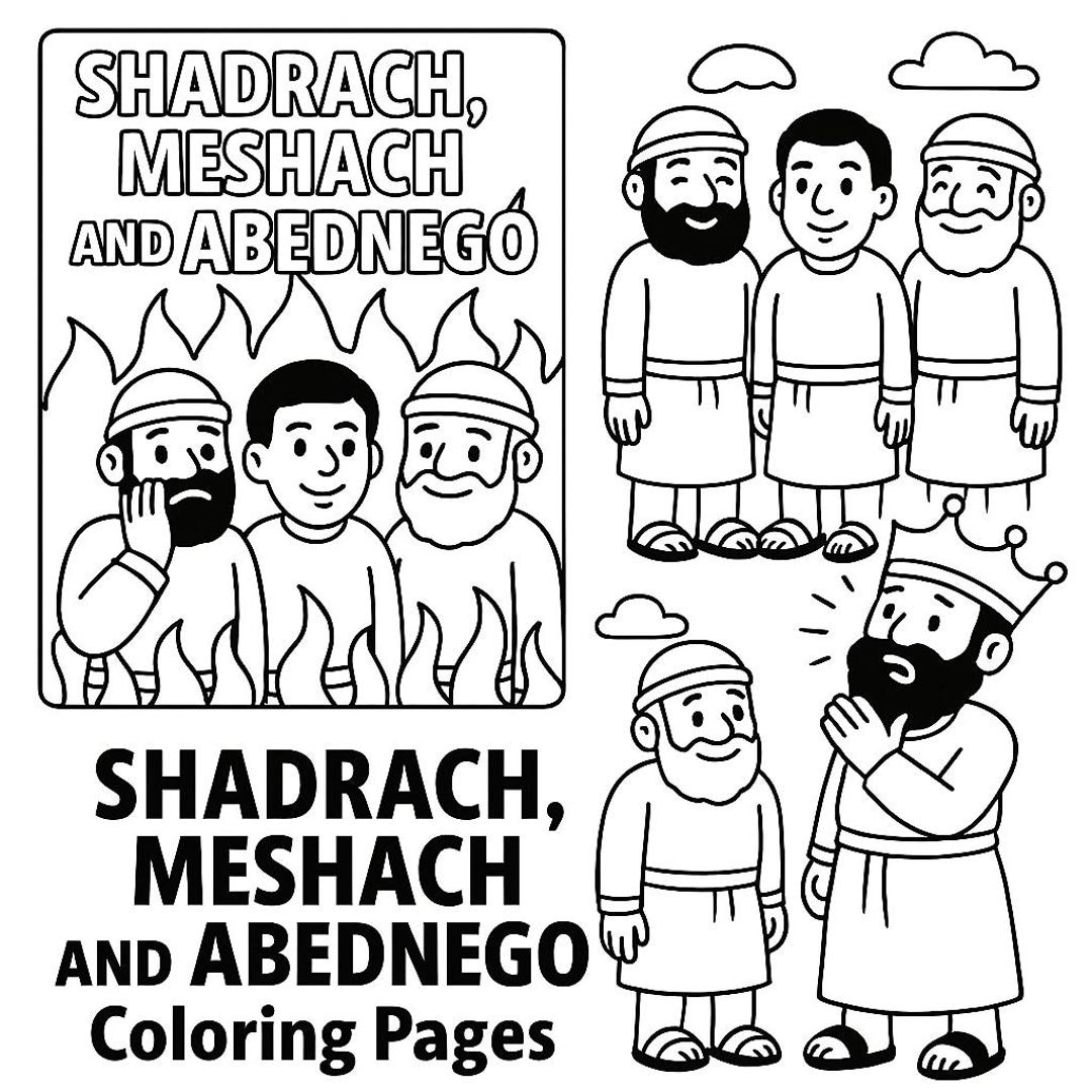 Shadrach, Meshach, and Abednego Coloring Pages | Bible Story Printable | Christian Coloring ...