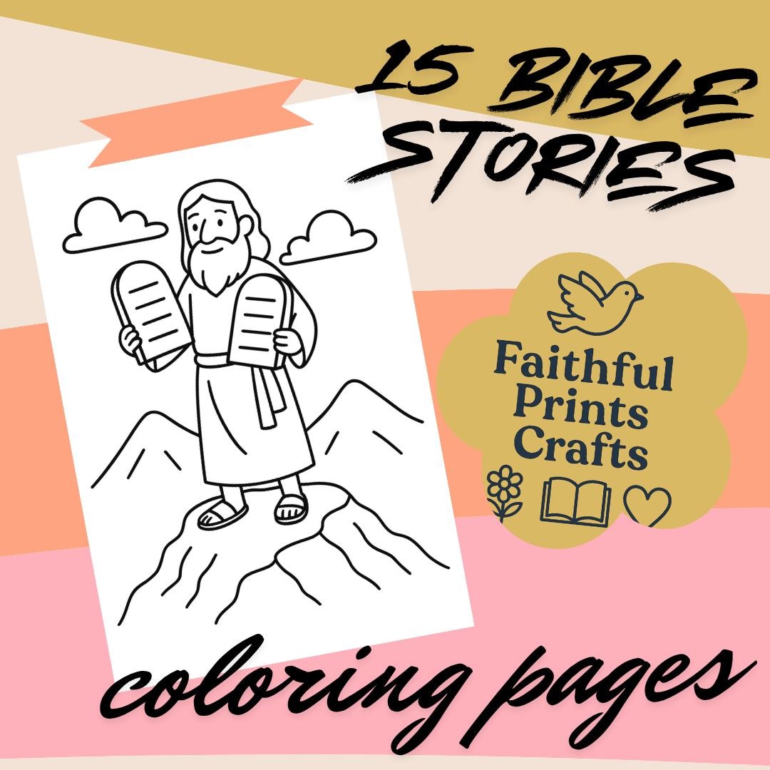Bible Timeline Coloring Pages for Kids | 15 Story Set - Etsy UK