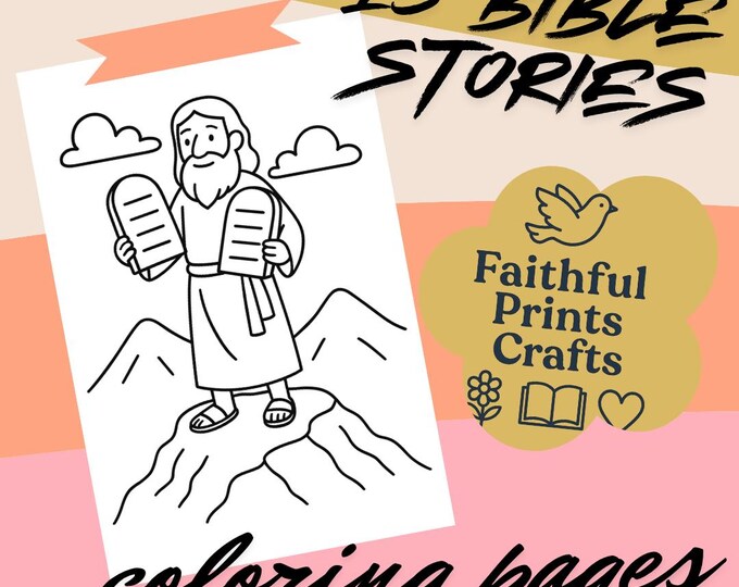 Old Testament Bible Story Activity Pages: Christian Coloring (PDF ...
