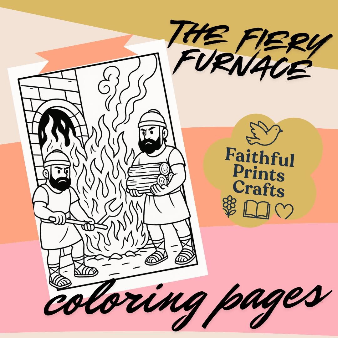 Shadrach, Meshach, Abednego the Fiery Furnace Coloring Pages: Bible ...