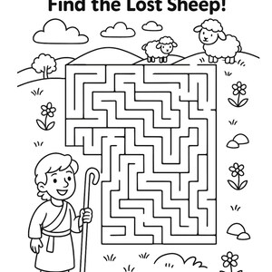 The Good Shepherd Bible Story Activity Pack: Christian Kids Worksheets ...