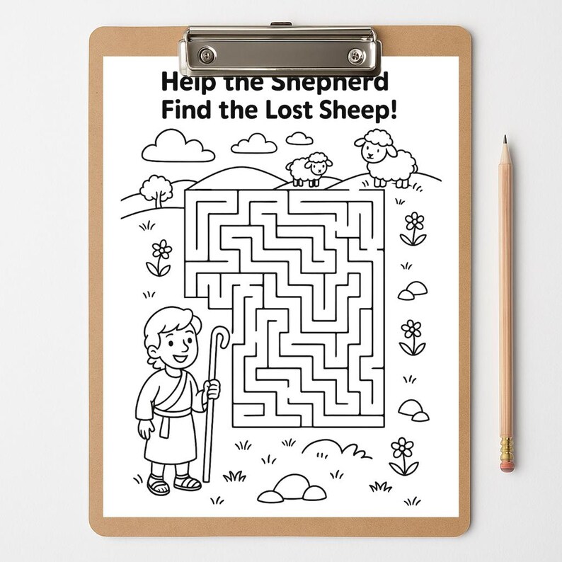 The Good Shepherd Bible Story Activity Pack: Christian Kids Worksheets ...
