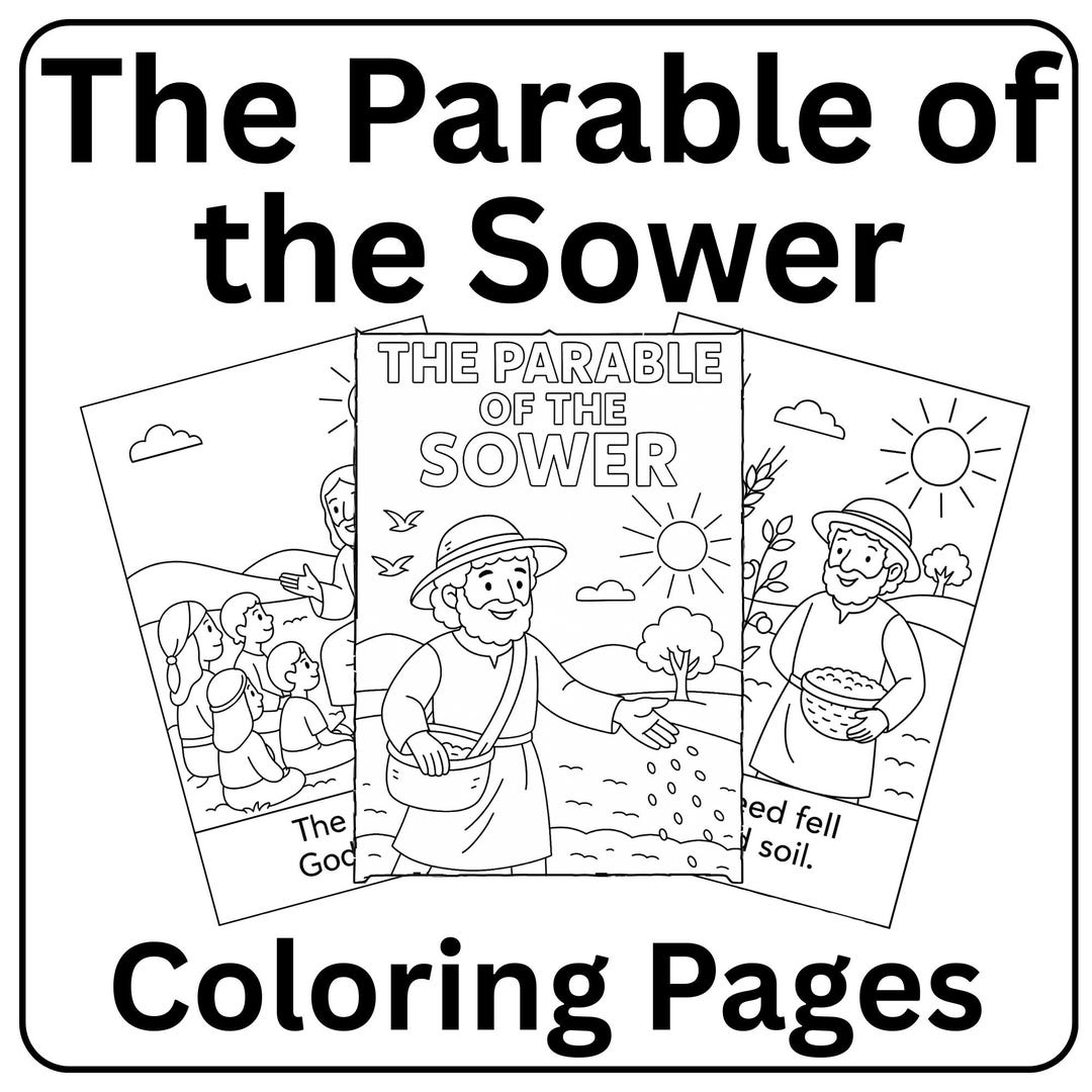 The Parable of the Sower Coloring Pages | Bible Story Coloring Book for ...
