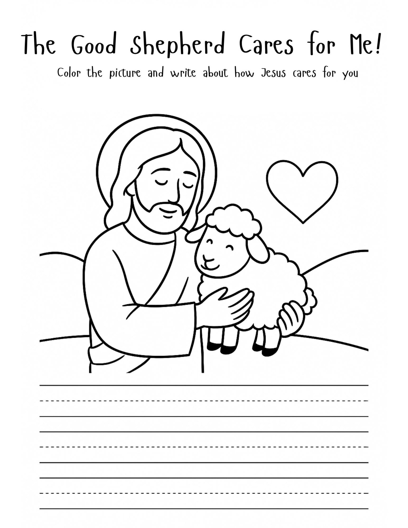 The Good Shepherd Bible Story Activity Pack: Christian Kids Worksheets ...