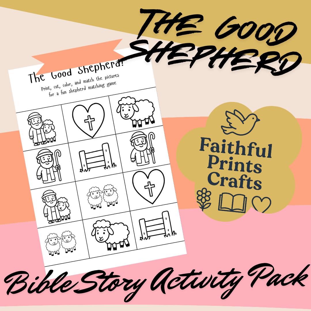 The Good Shepherd Bible Story Activity Pack: Christian Kids Worksheets ...
