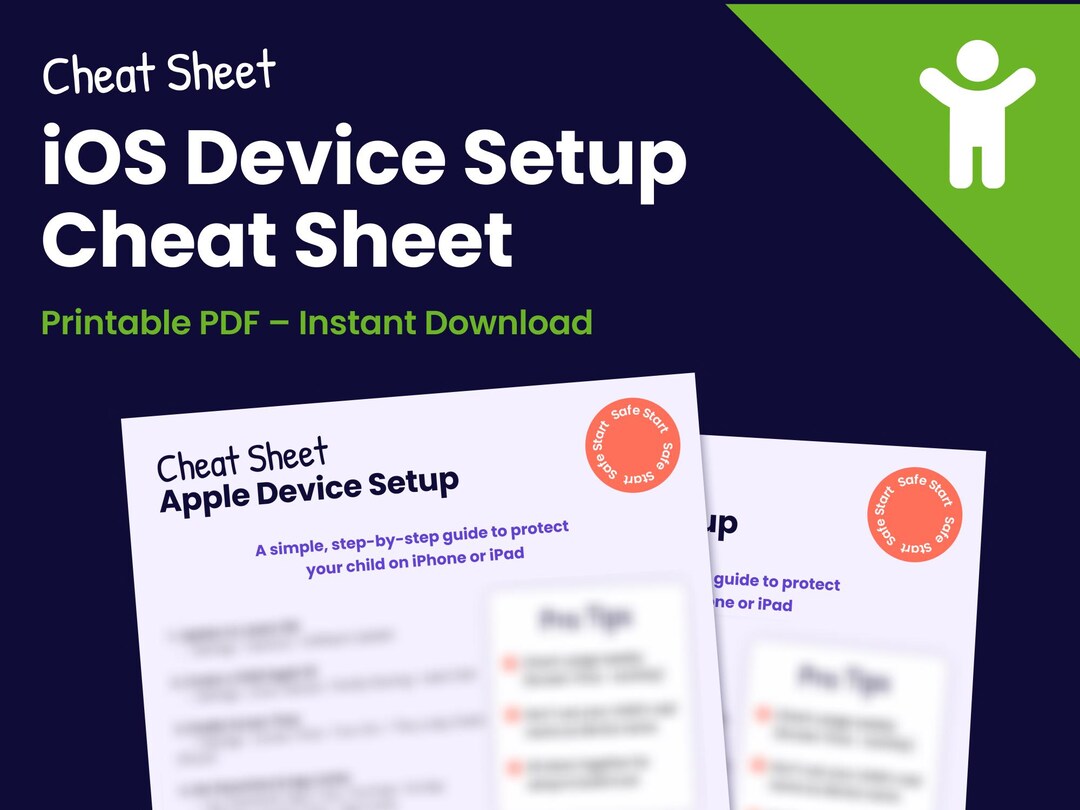 Child Phone Safety Setup - Ios Cheat Sheet for iPhone & iPad (printable ...