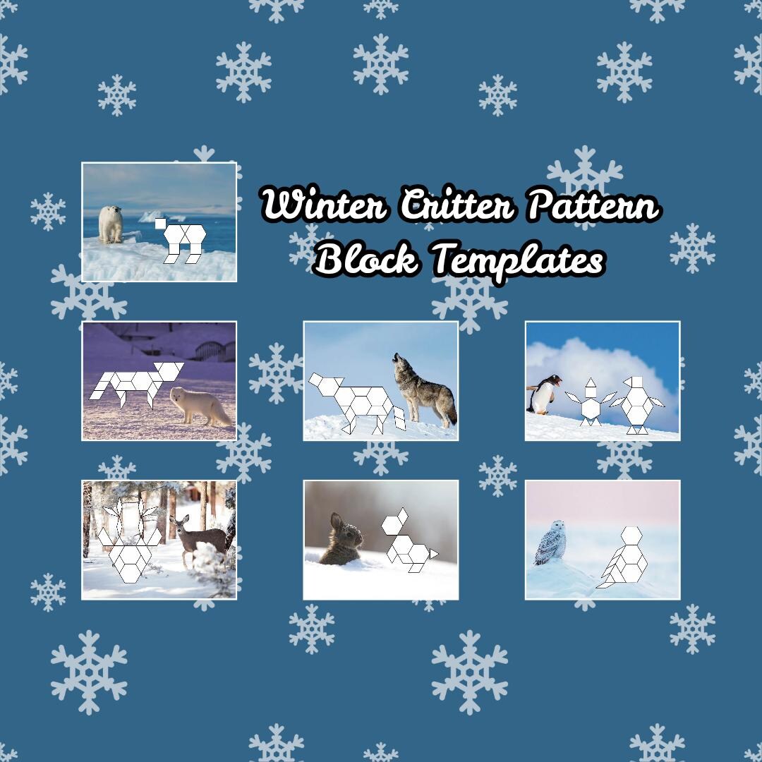 Winter Critter Pattern Block Templates - Etsy