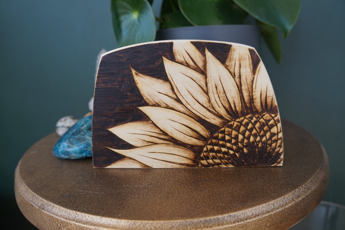 Sunflower Cottagecore Home Decor Pyrography Freestanding - Etsy