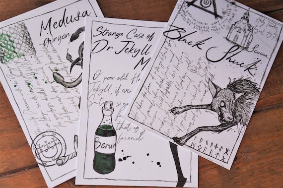 Horror Prints Postcard Bundle Ecofriendly. Original Art - Etsy UK