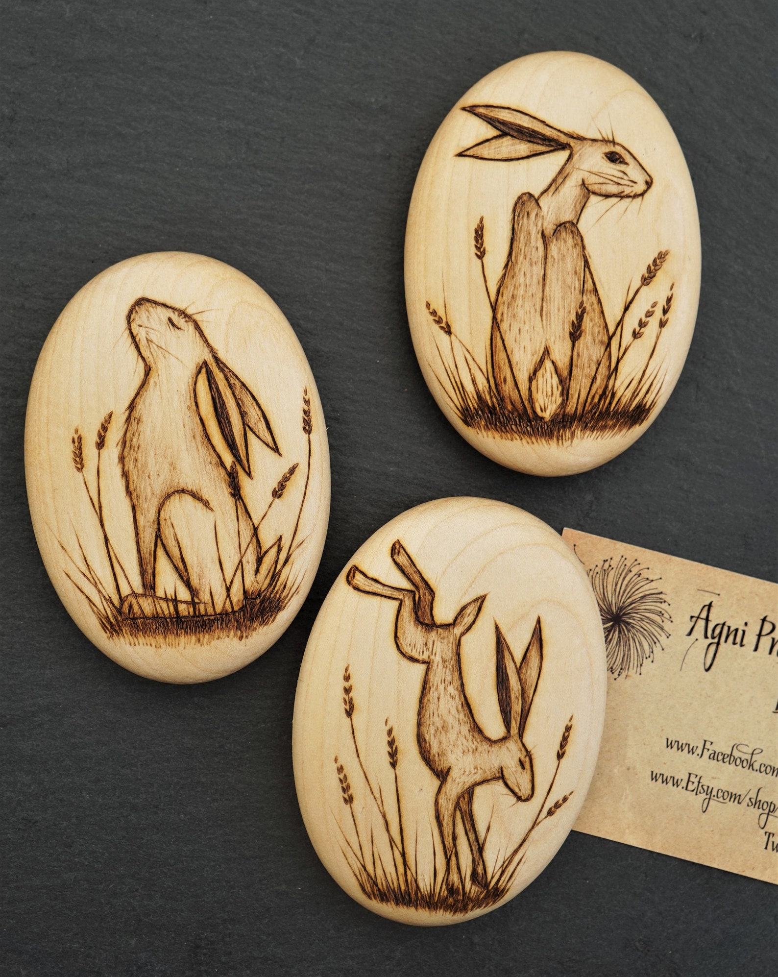 Spirit Animal Hare Pyrography Celtic Norse Hare on Solid Wood - Etsy