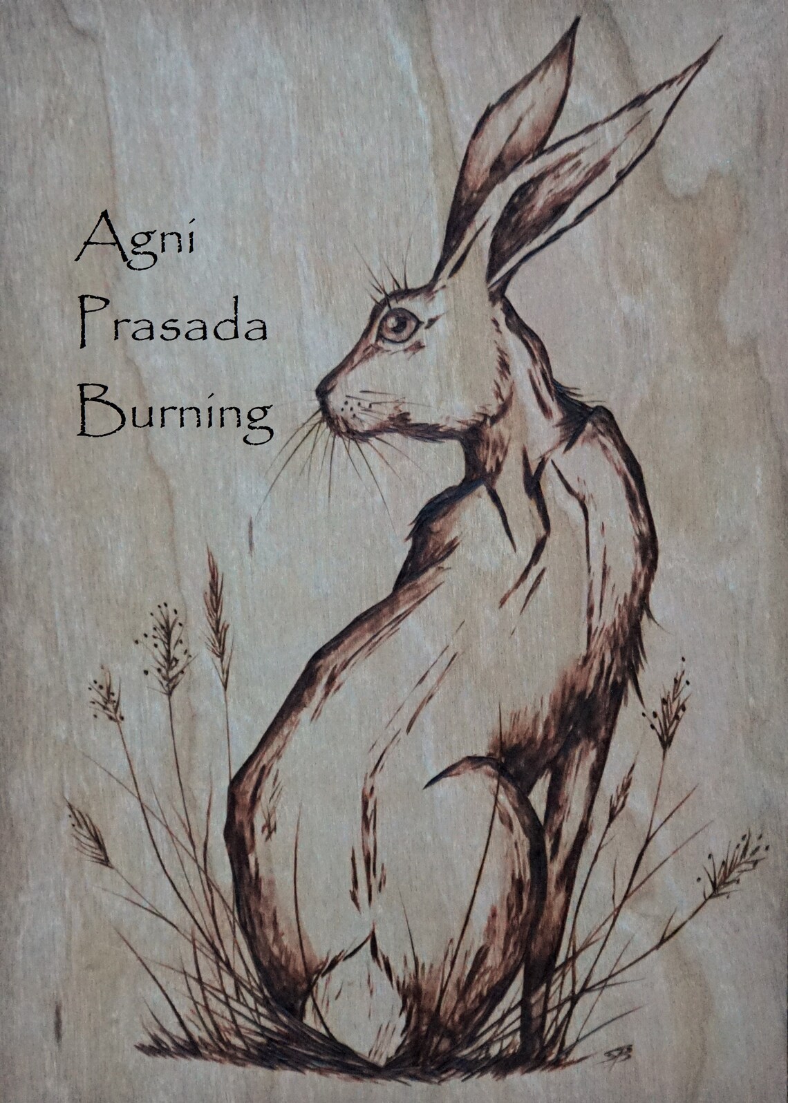 Hare Spirit Guide Pyrography Art, Original Made to Order - Etsy