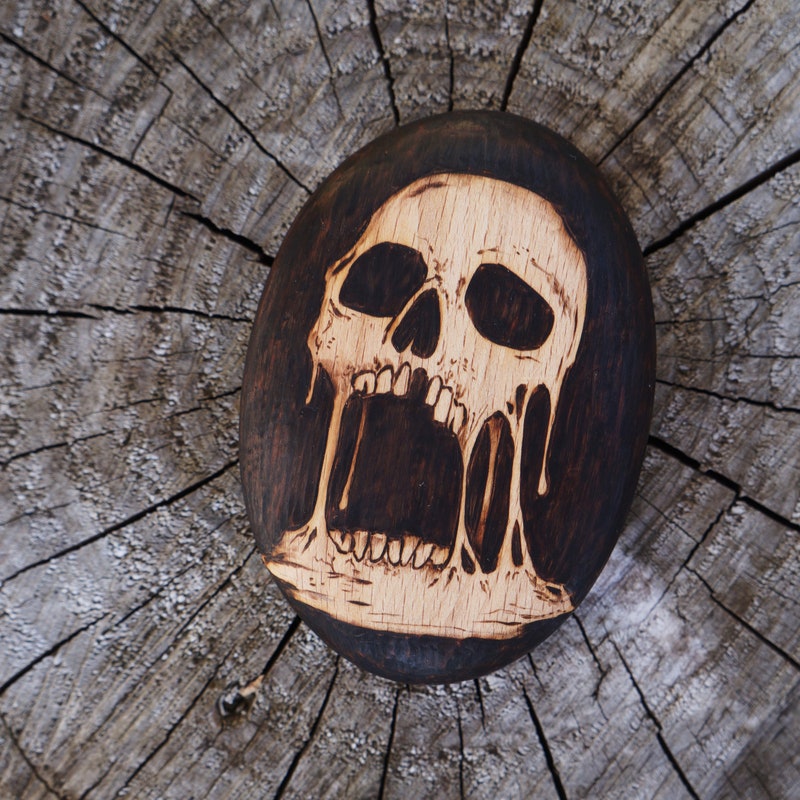Wooden Skulls - Etsy