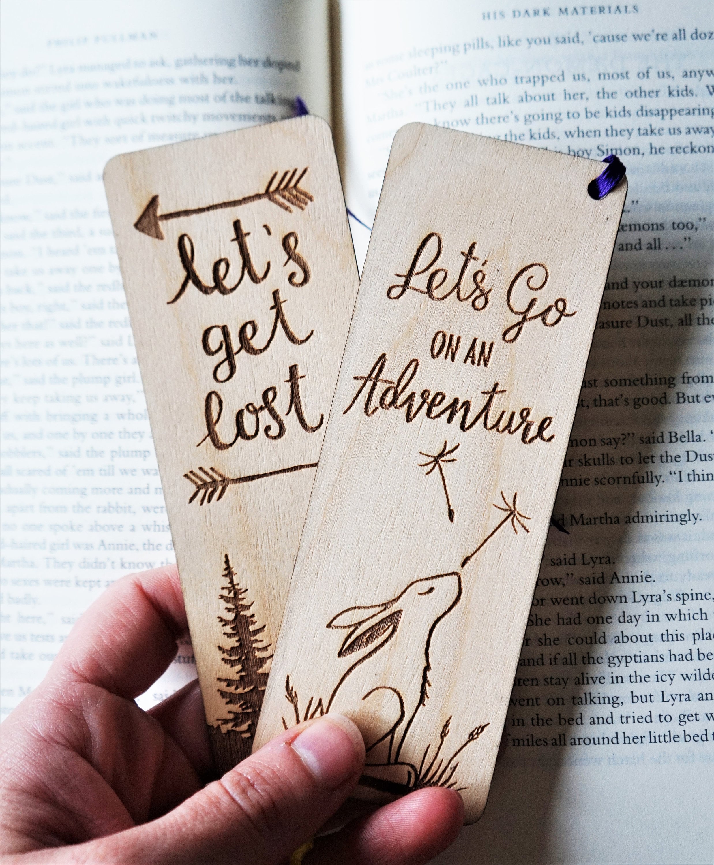 Wooden Bookmark Let's Go on an Adventure Boys Stocking - Etsy UK